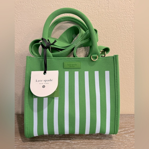 kate spade | Bags | Kate Spade X Target Green And White Striped Tote ...